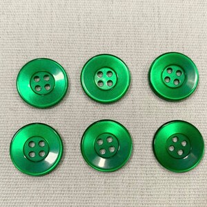 Medium Clear Green Buttons 18mm 3/4 Inch Sewing Buttons, 6 Plastic ...