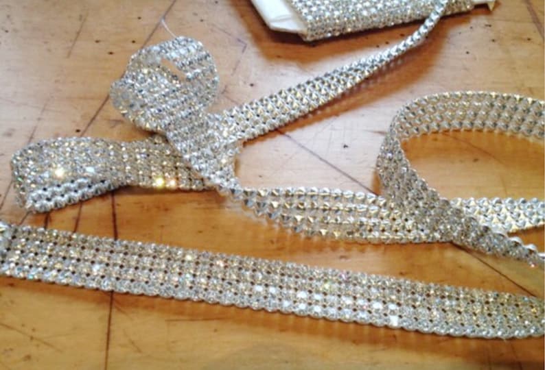 Clear Rhinestone Trims 3/4 4 Row Crystal Trims Bridal - Etsy