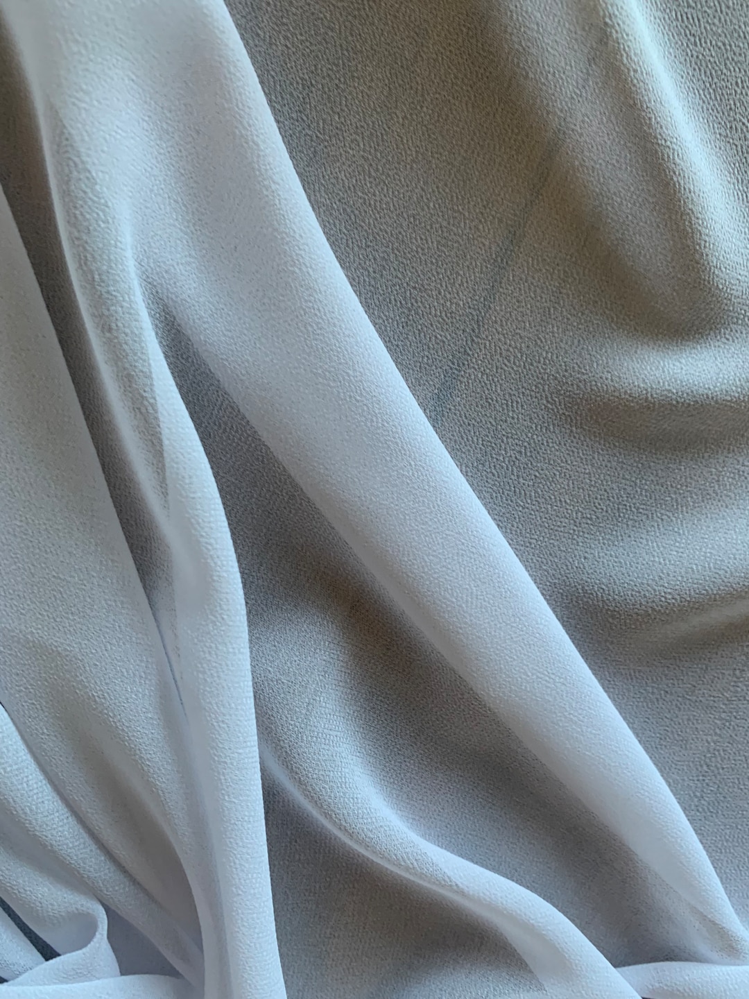 Ivory Crepe Chiffon Crepe Chiffon Fabric by the Yard Chiffon Fabric ...