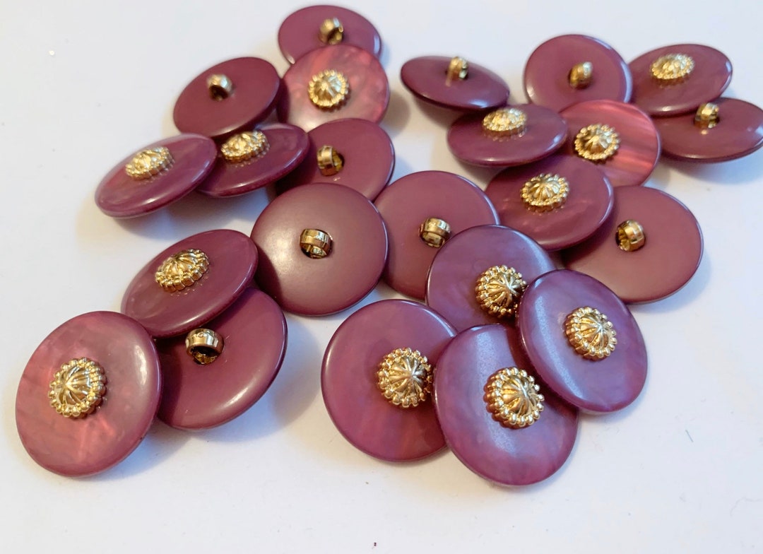 Medium Buttons Mauve Purple Sewing Buttons Plastic Sewing Buttons 7/8 ...