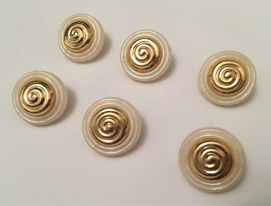 Ivory Button Small Ivory Button With Gold Center Design Buttons Plastic ...