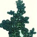 Hunter Green Beaded Applique, Beaded Aplique Lace Pair for Lyrical ...