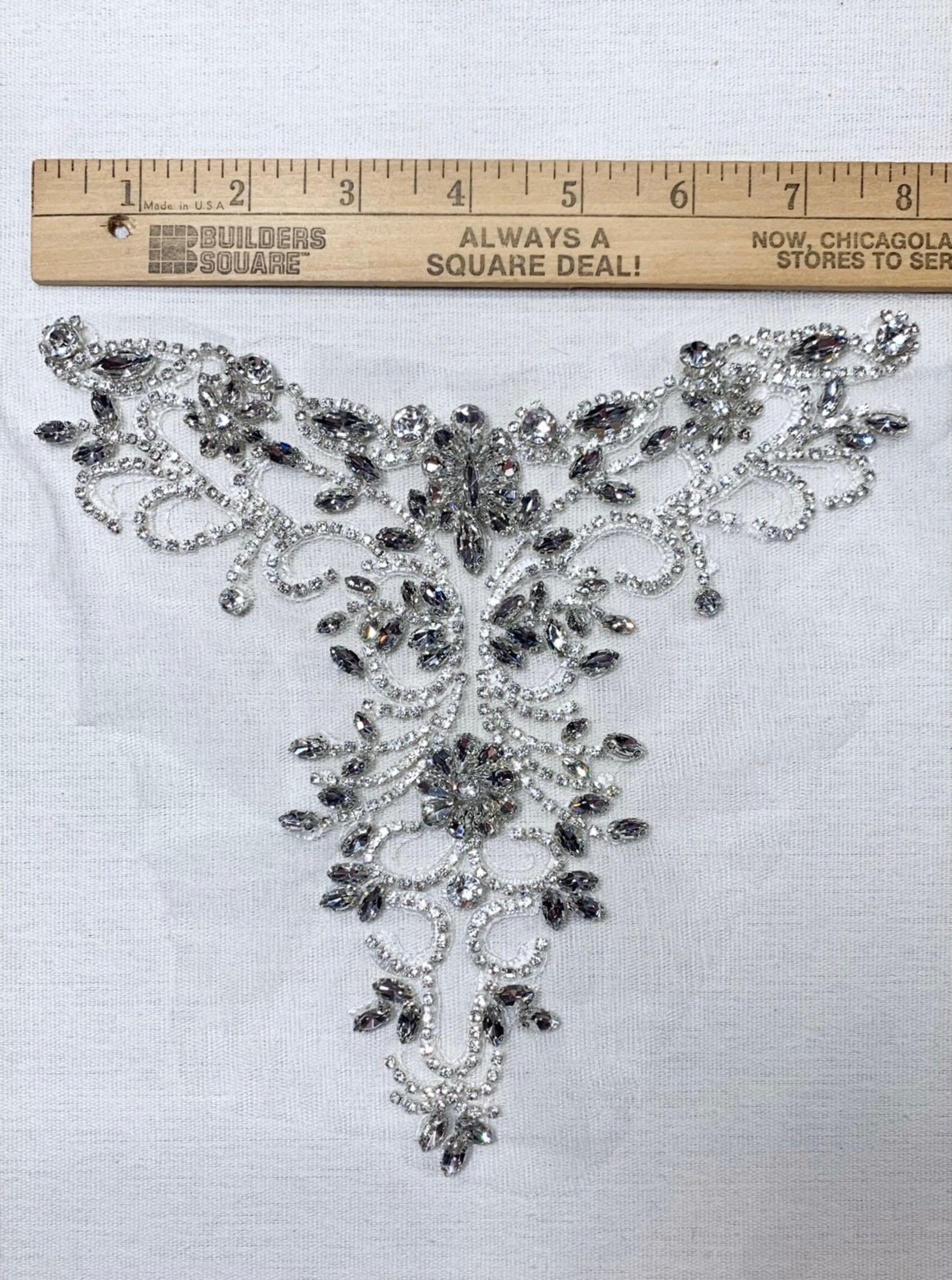 Rhinestone beaded appliqué sold individually | Etsy