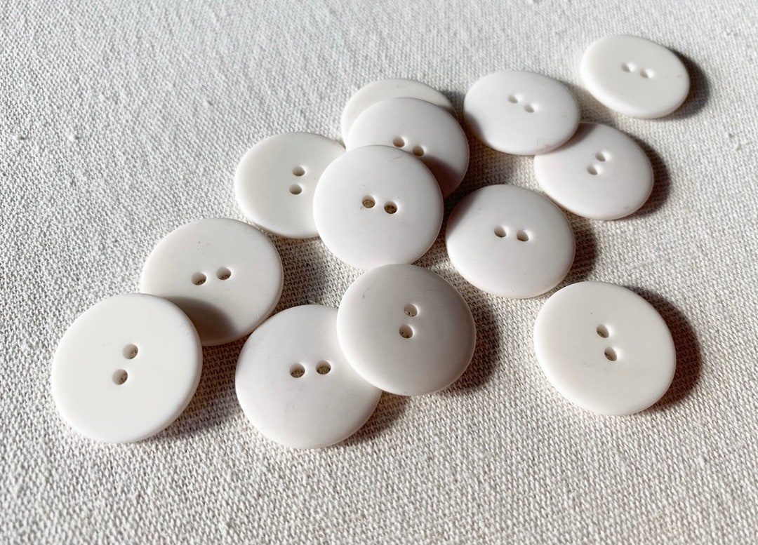 Medium Buttons White Buttons 7/8 Inch Sewing Buttons 6 Sew - Etsy