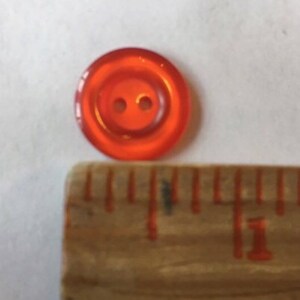 Small Red Coral Sewing Buttons 16 Mm 5/8 Inch Sewing Buttons, 6 Plastic ...
