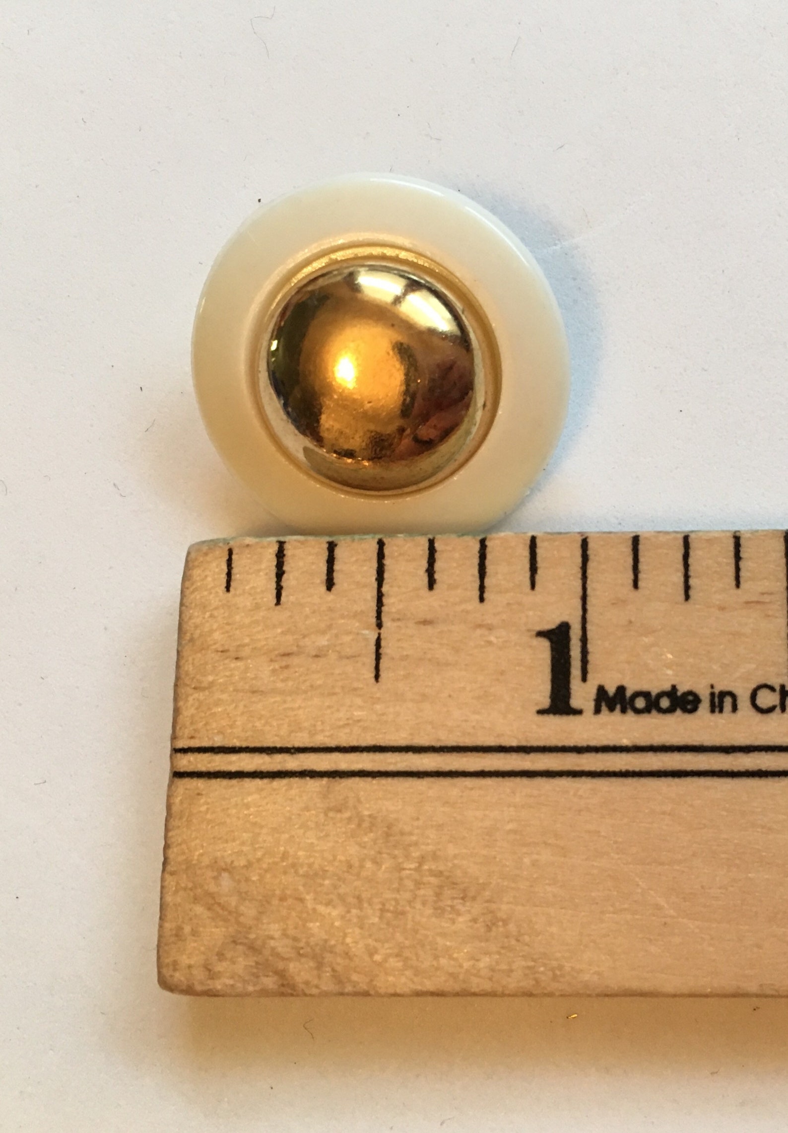Medium Buttons White Buttons With Gold Button Center Plastic - Etsy