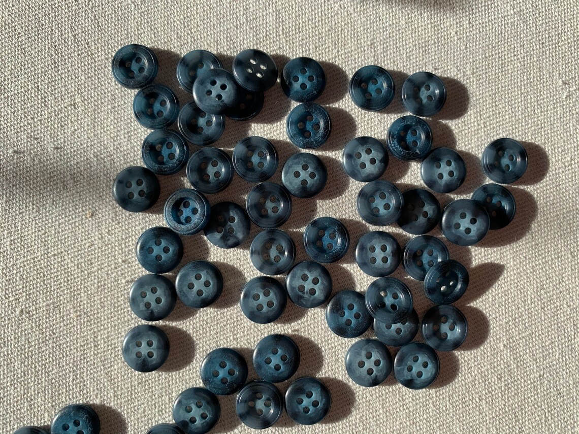 Small Blue Marble Look Buttons 14 Mm 1/2 Inch Sewing Buttons - Etsy