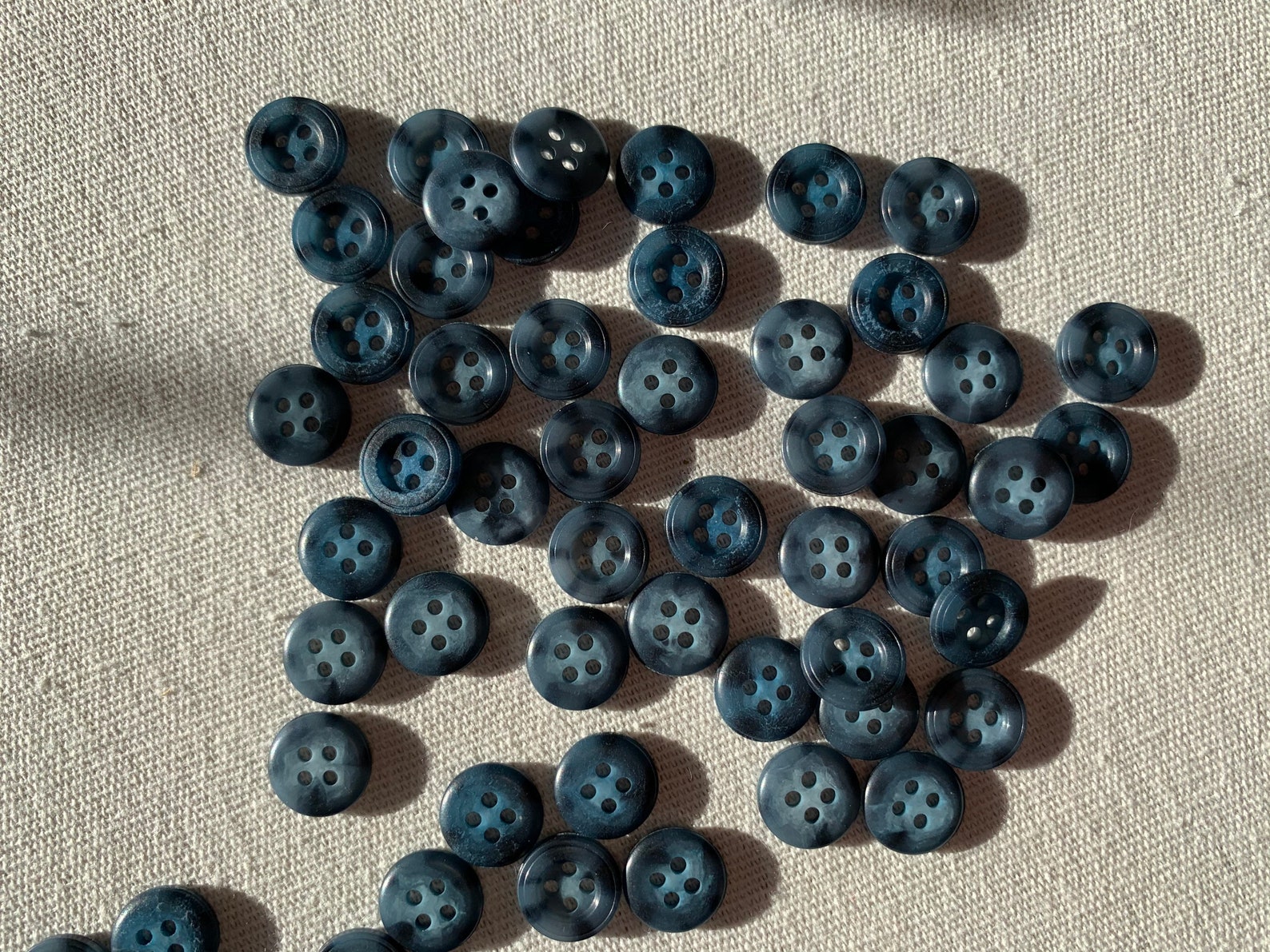 Small Blue Marble Look Buttons 14 Mm 1/2 Inch Sewing Buttons - Etsy