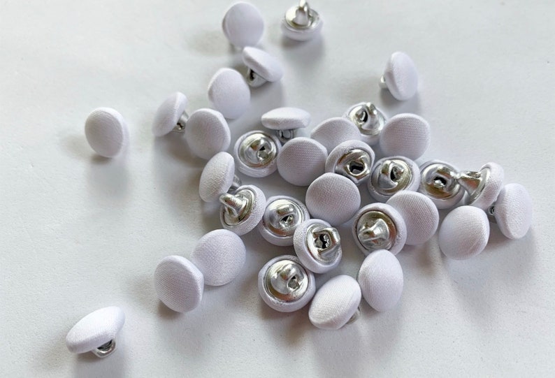 Bridal Buttons Satin Covered Buttons by the Dozen White, Ivory ...
