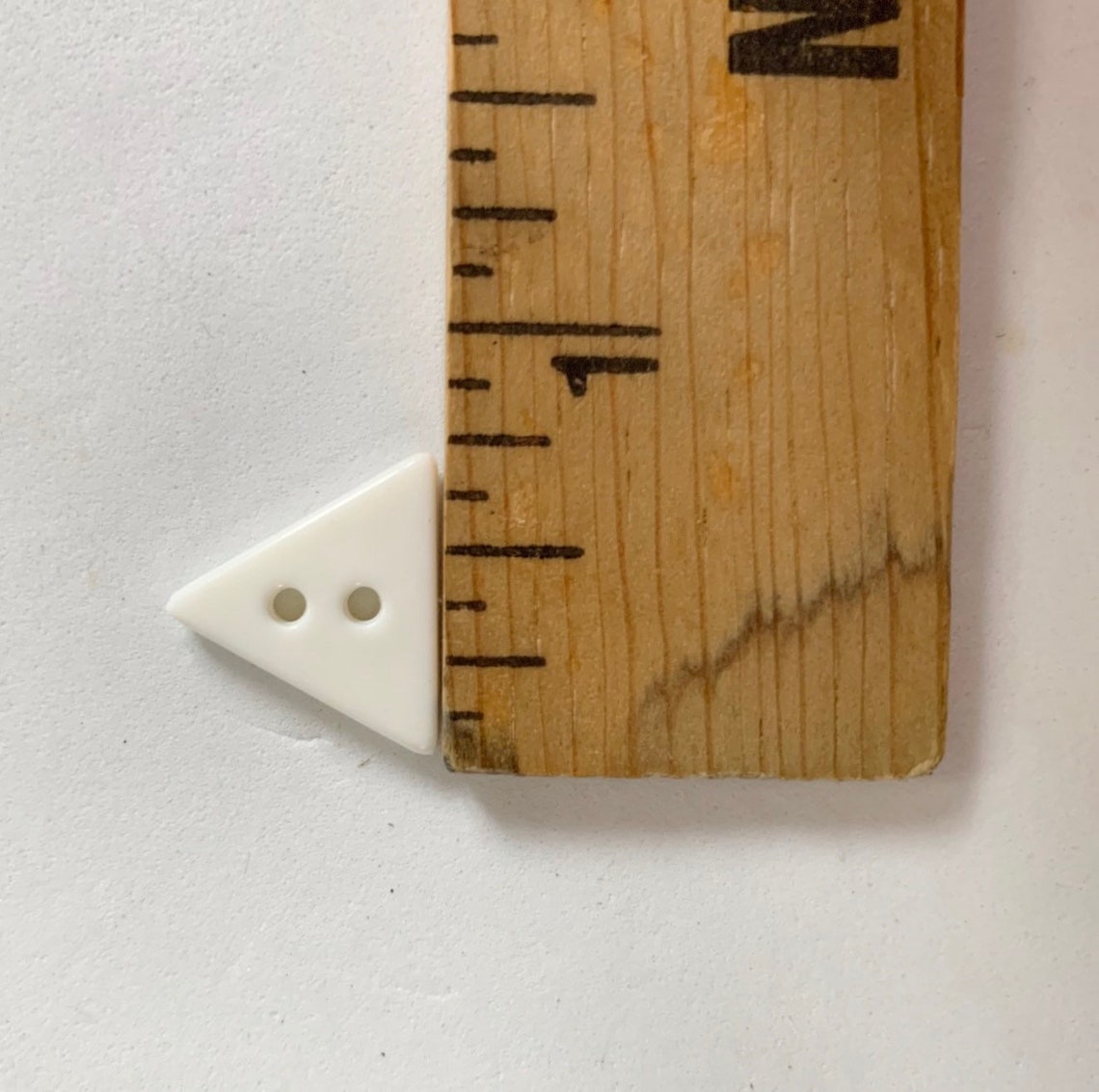Small Triangle Buttons White Plastic Sewing Buttons 5/8" 12mm Vintage ...