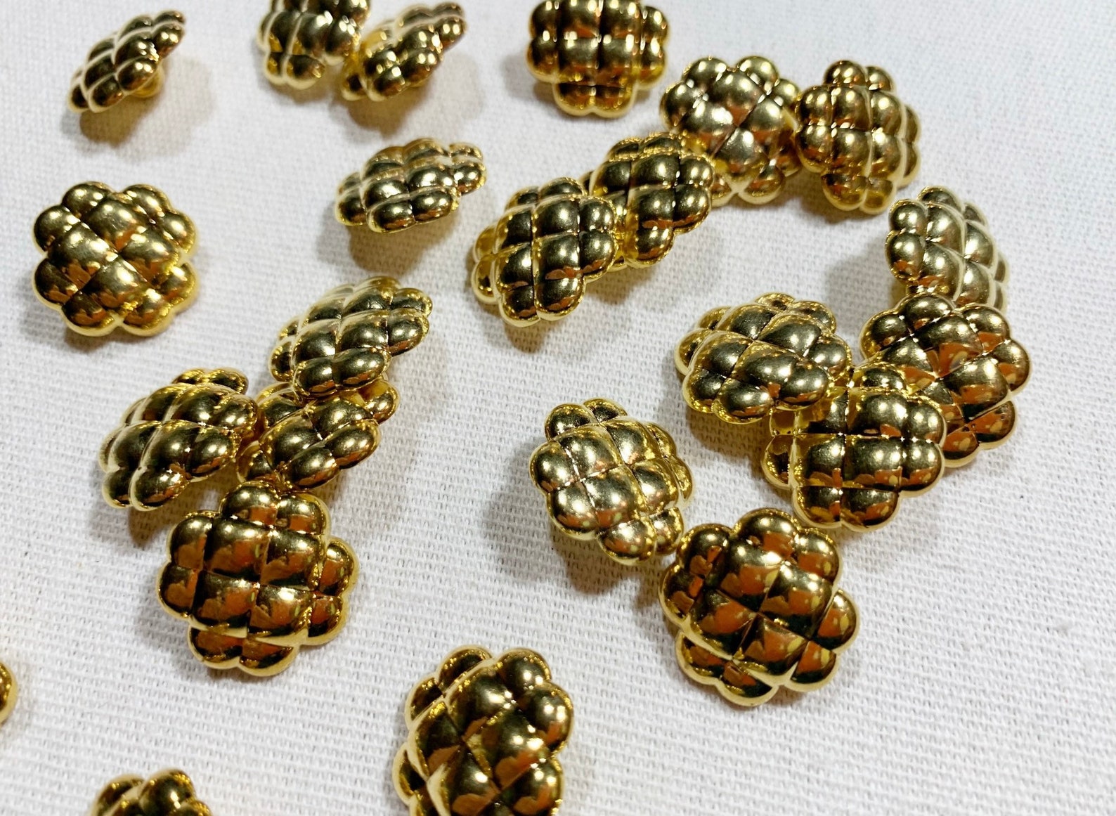 Botones de oro medio botones de plástico de costura de | Etsy