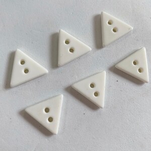 Small Triangle Buttons White Plastic Sewing Buttons 5/8" 12mm Vintage ...