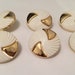 Medium White and Gold Sewing Buttons Plastic Sewing Buttons 7/8" 23mm ...