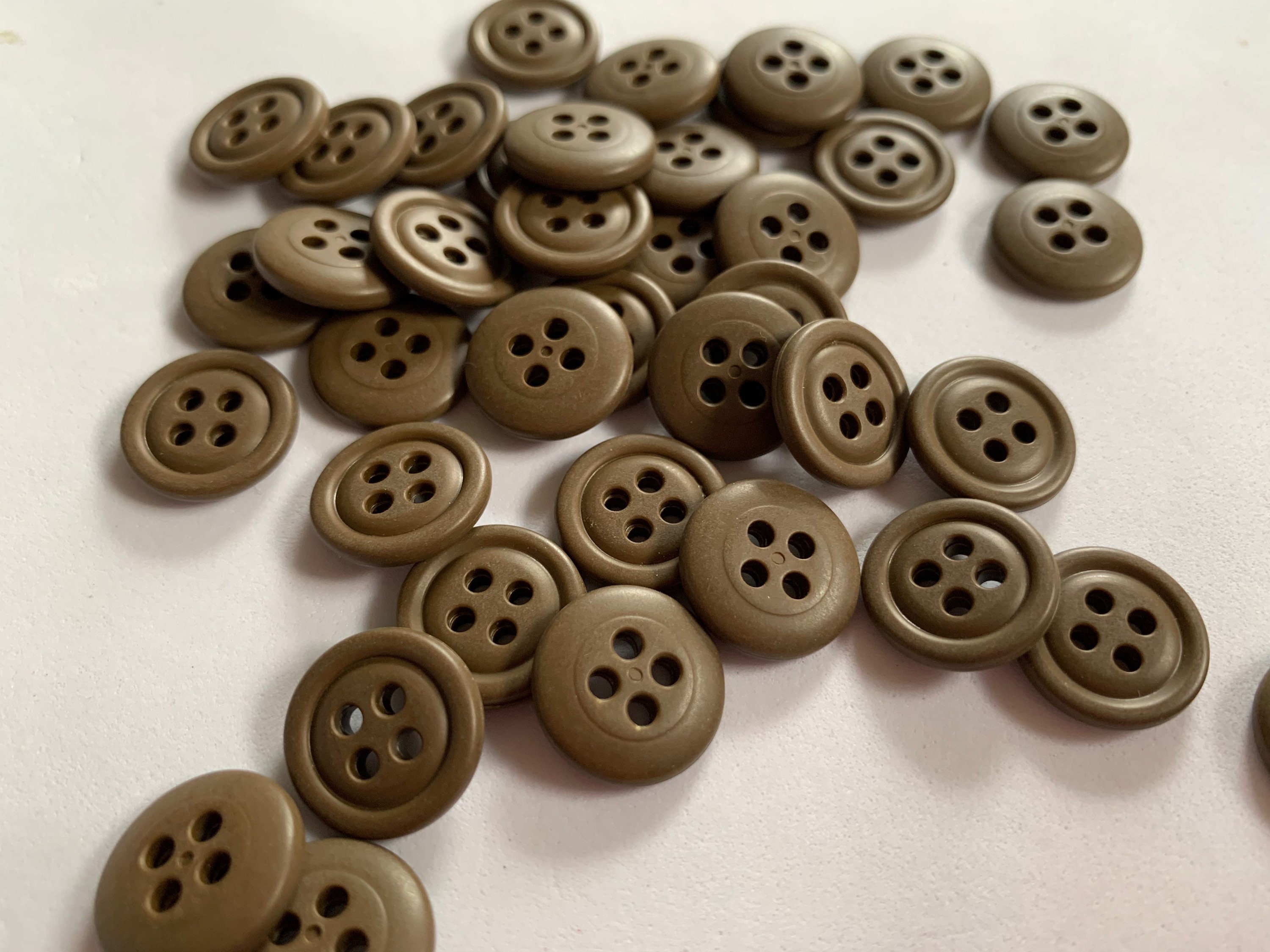 Small buttons brown buttons 15 mm 1/2 inch sewing buttons 12 | Etsy