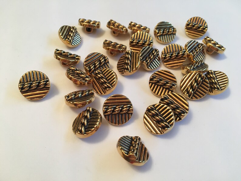 Small Antique Gold Buttons Plastic Sewing Buttons 5/8 - Etsy