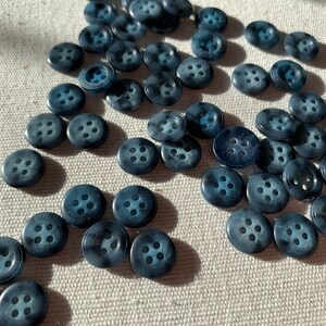 Small Blue Marble Look Buttons 14 Mm 1/2 Inch Sewing Buttons, 12 ...