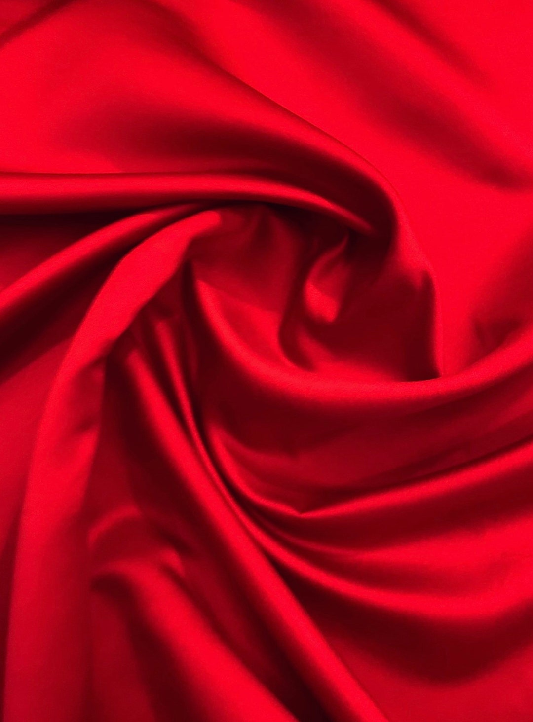 Valentin Red Satin, Bridal Fabric, Satin Lamour, Lamour Satin Fabric by ...