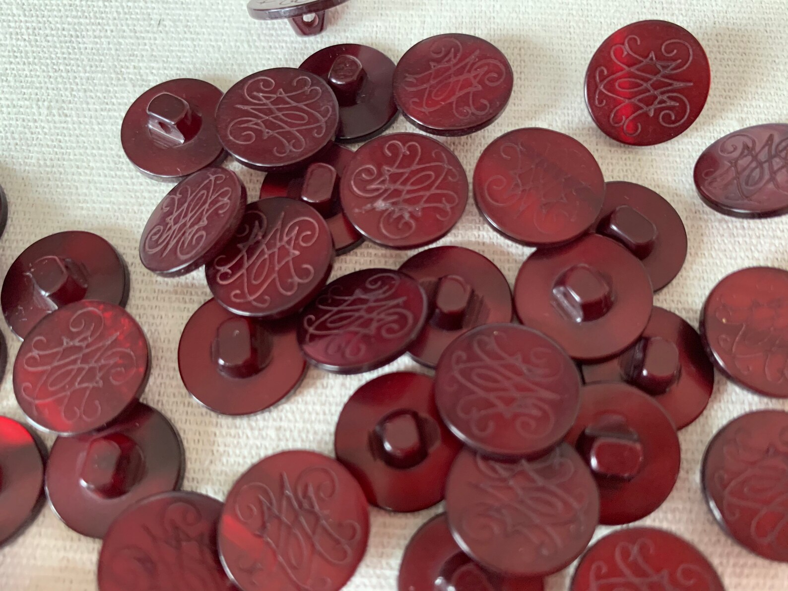 Small Ruby Red Shank Back Buttons 14 Mm 1/2 Inch Sewing | Etsy