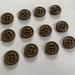 Small Buttons Brown Buttons 15 Mm 1/2 Inch Sewing Buttons, 12 Vintage ...