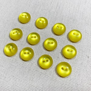 Small Yellow Button Yellow Buttons Sewing Buttons 1/2 16mm Sewing ...