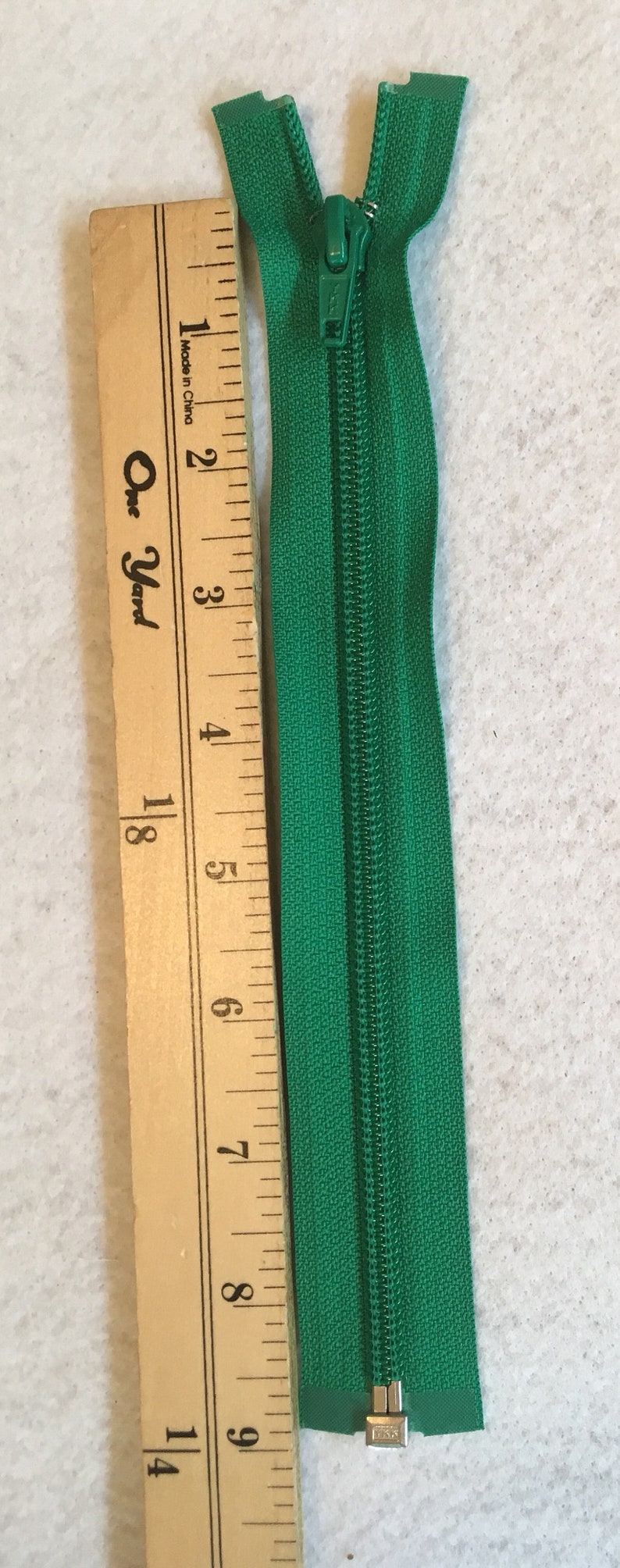 5 Separating Zippers 9 Inch Green Nylon Coil Separating Zipper - Etsy