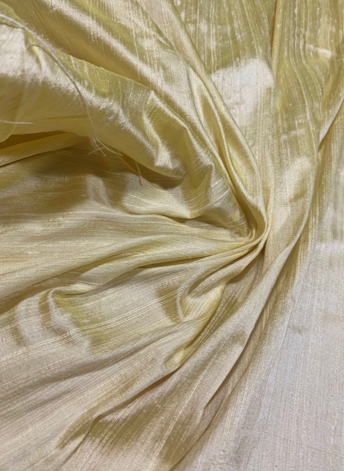 Silk Dupioni Pale Yellow 45 Width Silk Fabric by the - Etsy