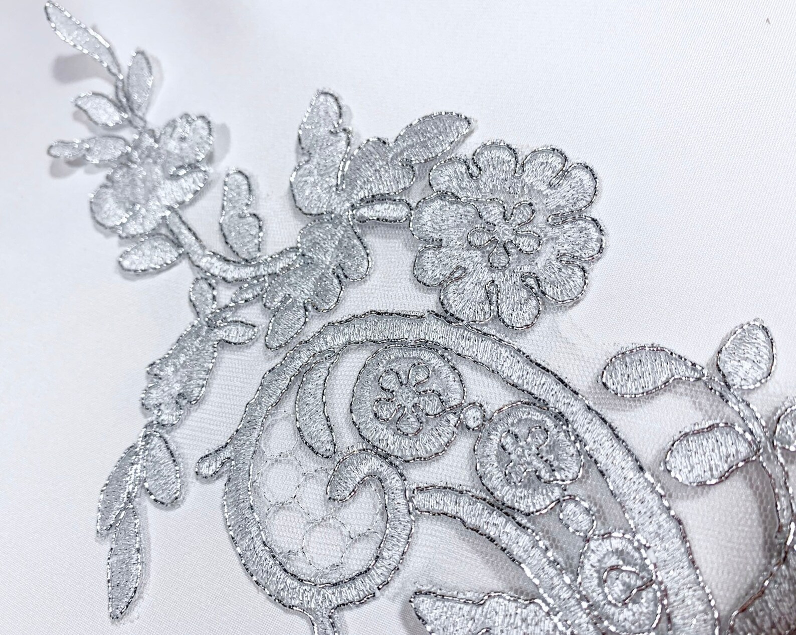 Silver Metallic Applique Applique Lace Pair for Lyrical Dance | Etsy