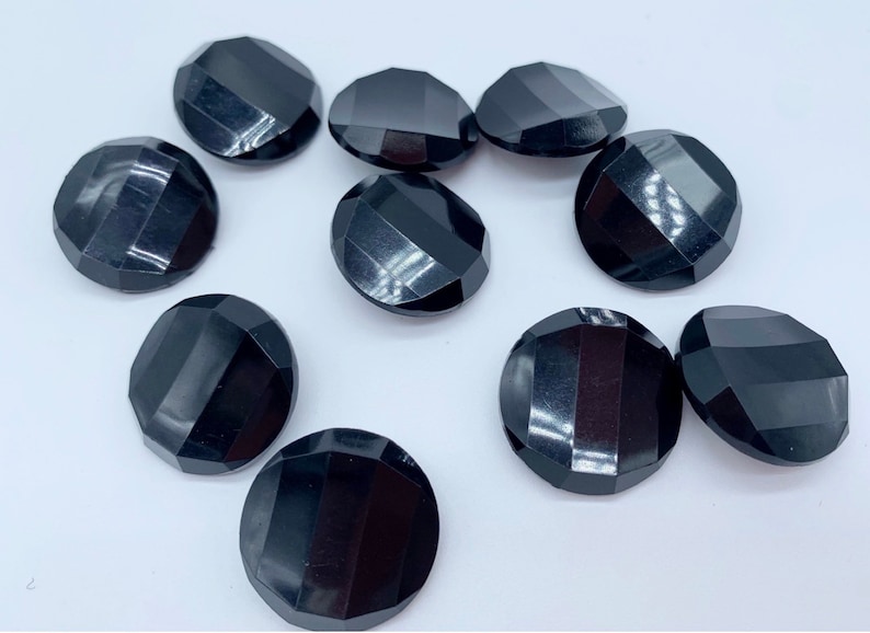 Medium Black Shank Back Buttons 1 Inch Sewing Buttons, 5 Vintage ...