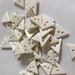 Small Triangle Buttons White Plastic Sewing Buttons 5/8" 12mm Vintage ...