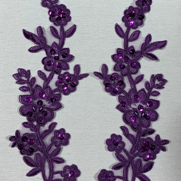 Purple Lace Fabric - Etsy