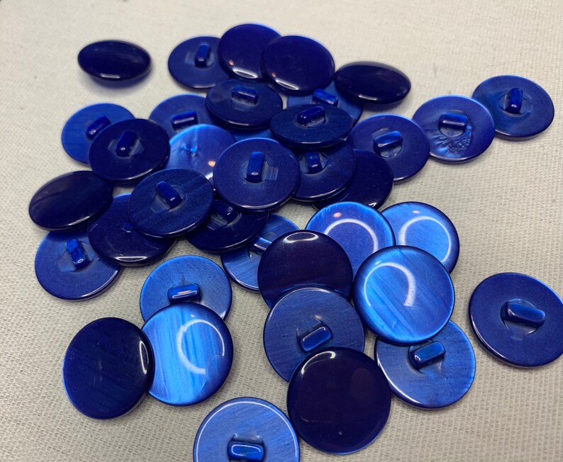 Medium Royal Blue Buttons With Iridescent Glistening Sheen | Etsy