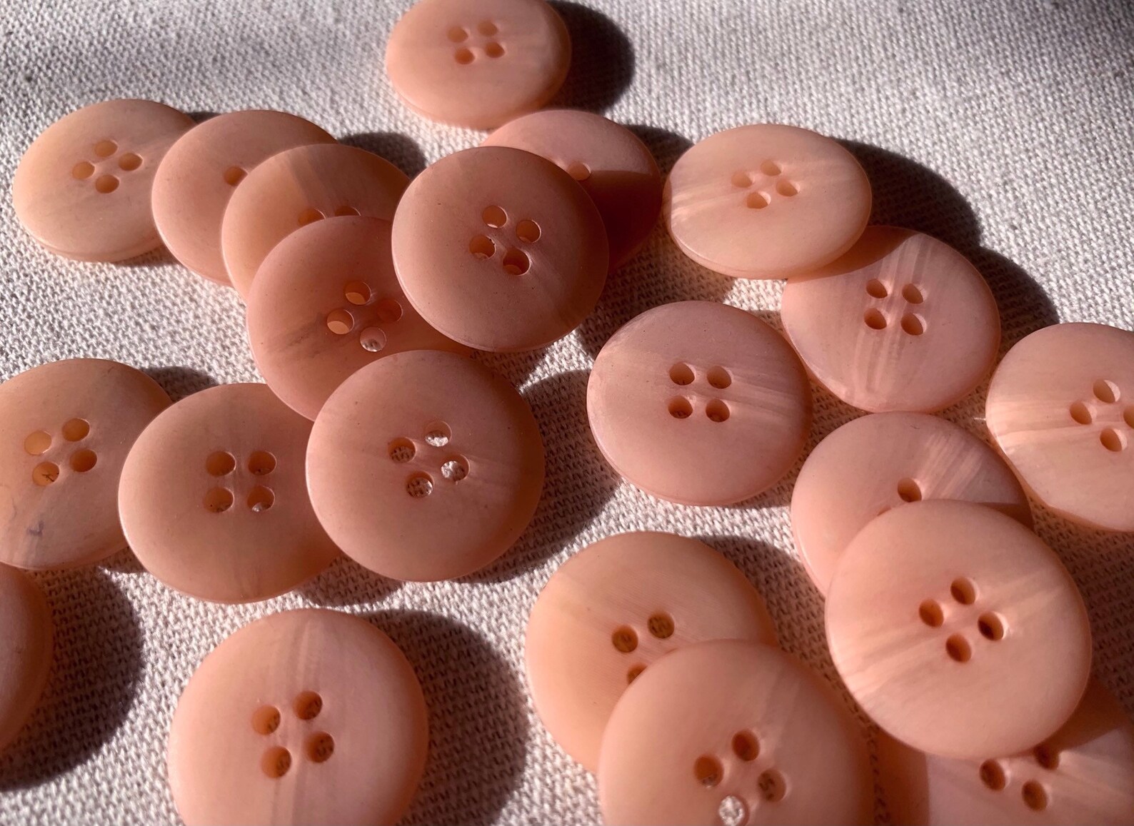 Medium Marbled Buttons Muted Peach Button Sewing Buttons - Etsy