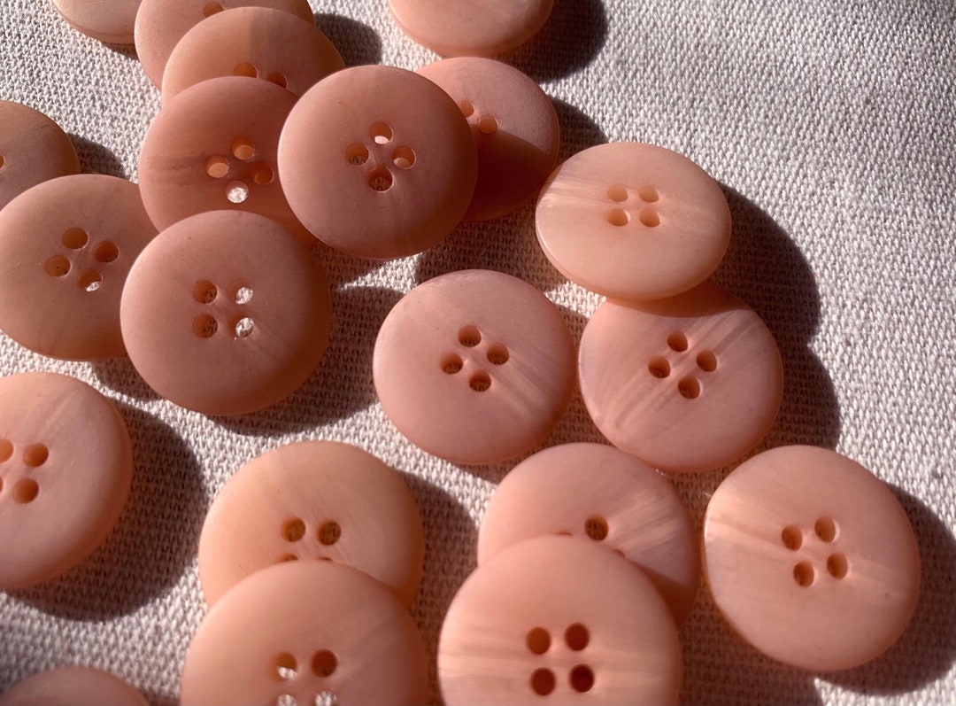 Medium Marbled Buttons Muted Peach Button Sewing Buttons Plastic Sewing ...