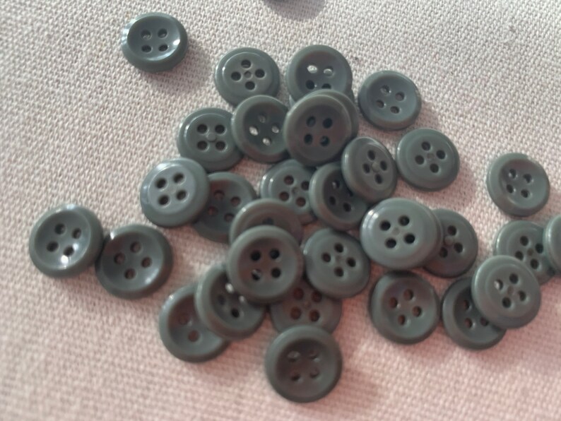 Small Button Gray/green Buttons Plastic Sewing Buttons 1/2” 18mm ...