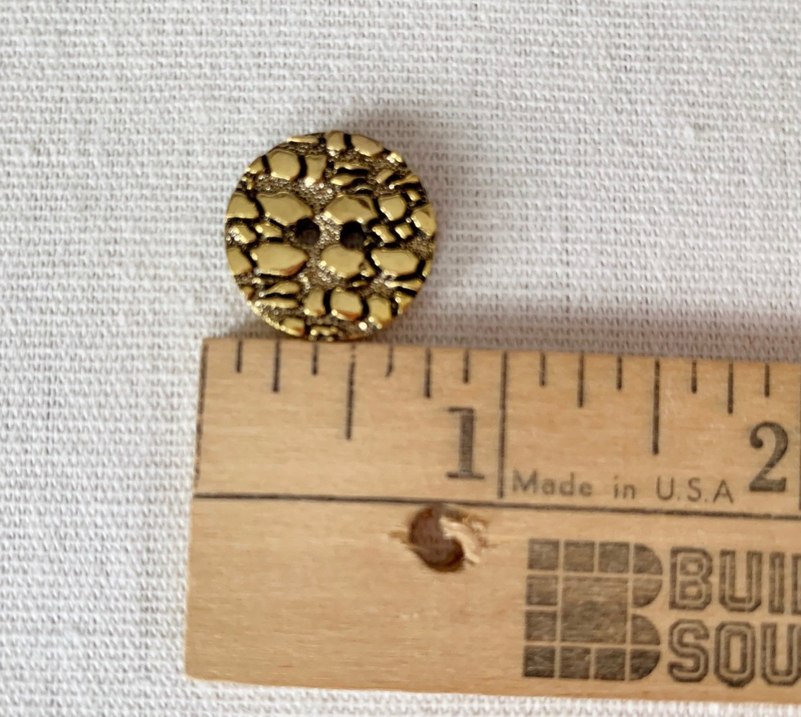 Gold Medium Button Sew Through Button Metal Sewing Buttons - Etsy
