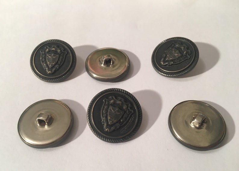 Silver Button Medium Dark Silver Buttons Metal Sewing Buttons With ...