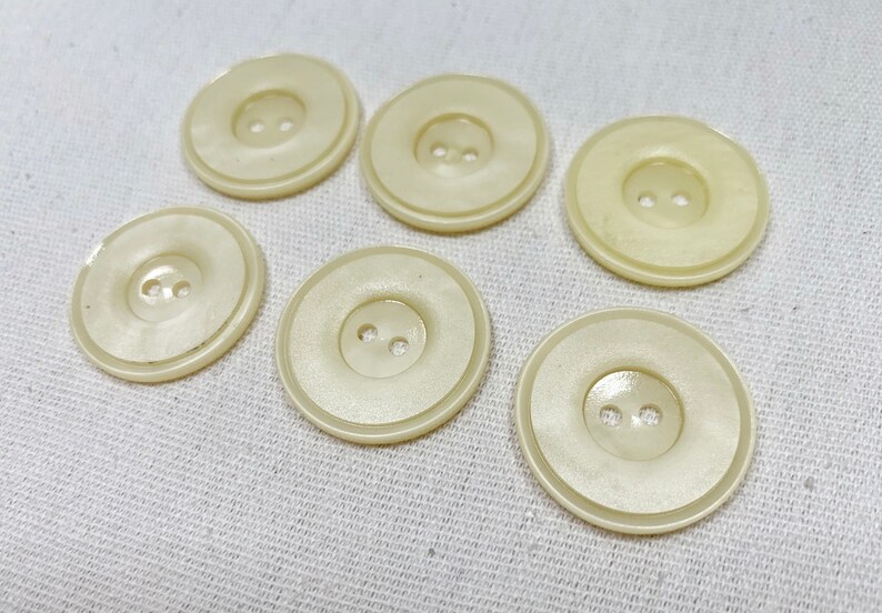 Large Ivory Button Sewing Buttons 1 1/8” Sewing Button 6 Buttons Sew ...
