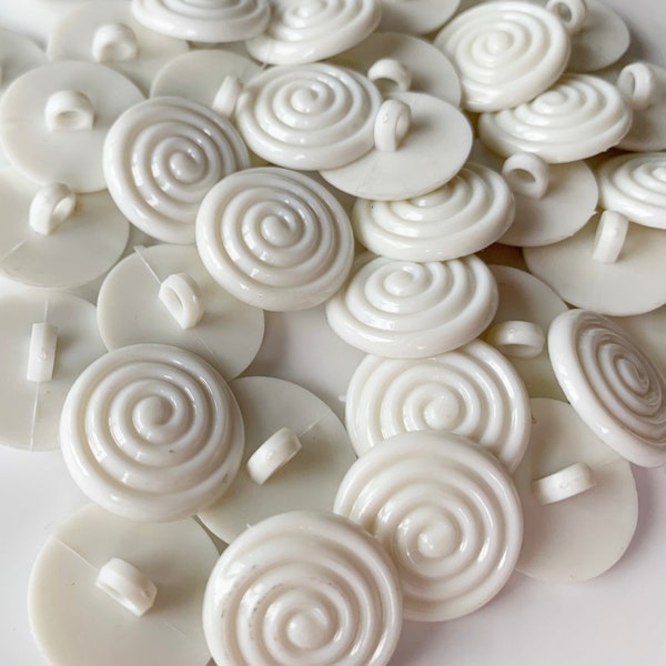 White Buttons - Etsy