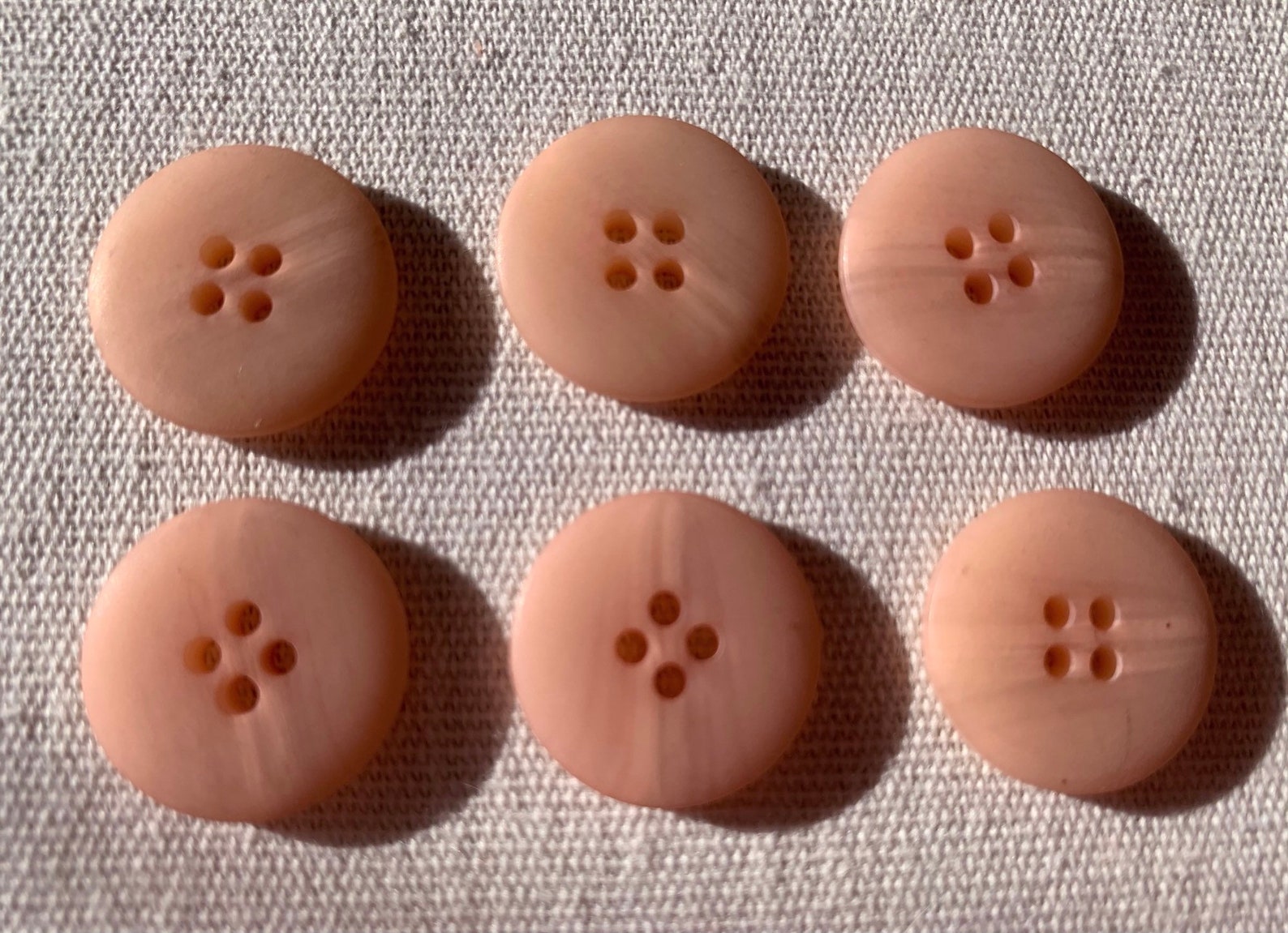 Medium Marbled Buttons Muted Peach Button Sewing Buttons - Etsy