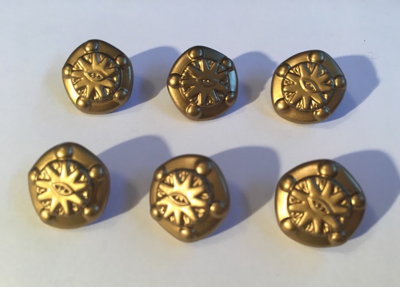 Small Gold Buttons Plastic Sewing Buttons 5/8 16mm Gold Plastic Shank ...