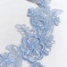 Light Blue Beaded Applique, Beaded Applique Lace Pair for Lyrical Dance ...