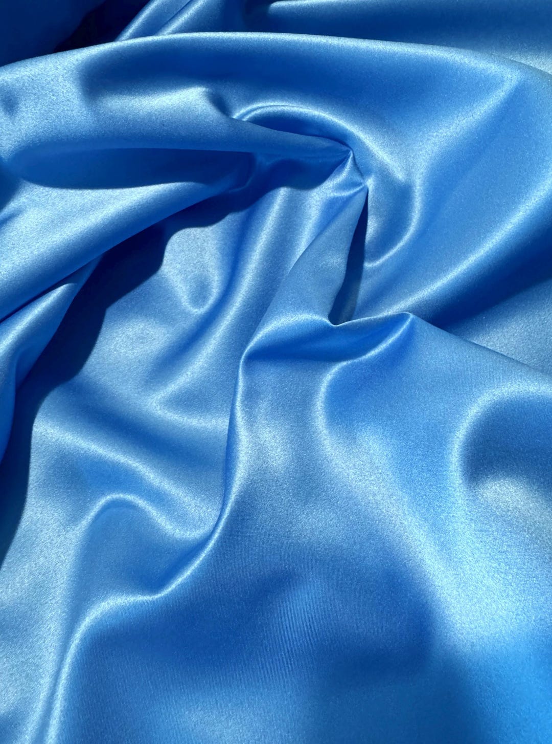 Cornflower Blue Lamour Satin Fabric, Bridal Gown Fabric by the Yard - Etsy