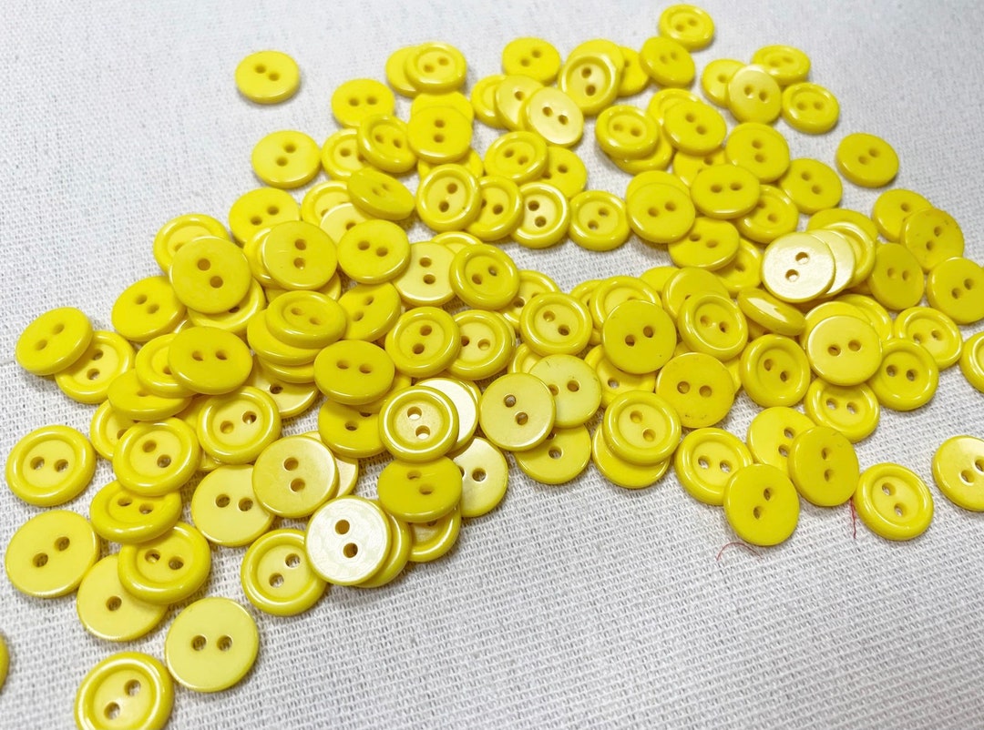 Small Yellow Button Yellow Buttons Sewing Buttons 3/8” 10mm Sewing ...