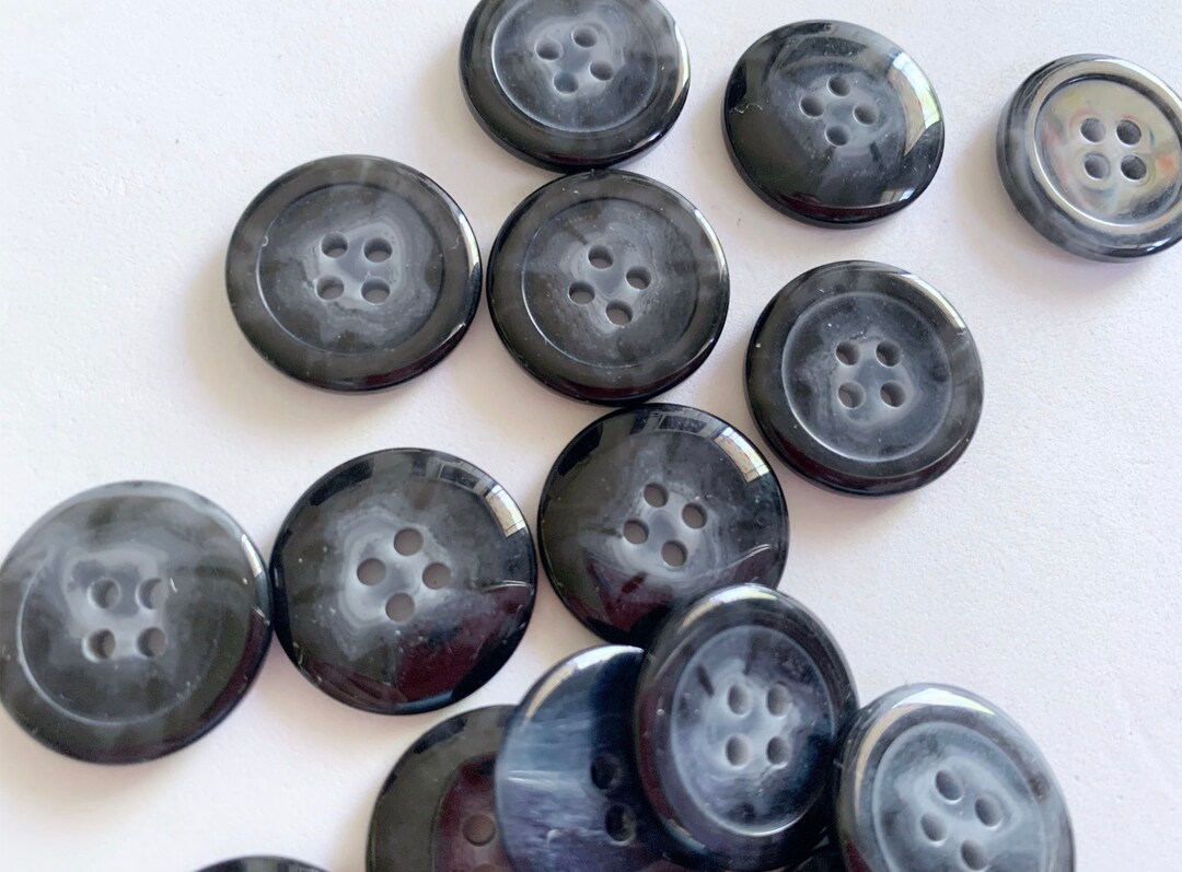 Medium Marbled Blue Sewing Buttons Plastic Sewing Buttons 7/8" 23mm ...