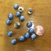 Small Pearl Buttons Blue Buttons Plastic Sewing Buttons 3/8" 10mm Gold ...