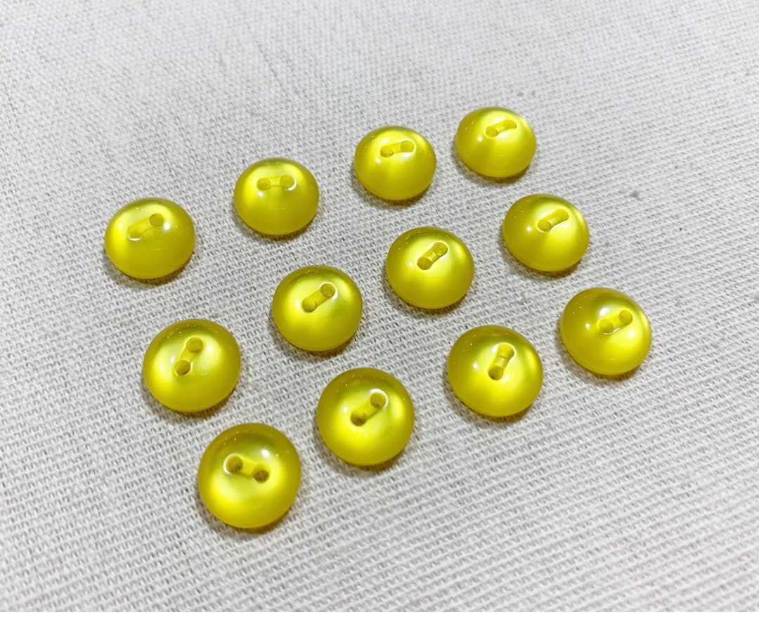 Small Yellow Button Yellow Buttons Sewing Buttons 1/2 16mm Sewing ...