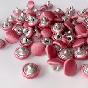 Bridal Buttons Satin Covered by the Dozen Color Dark Dusty Rose Covered ...