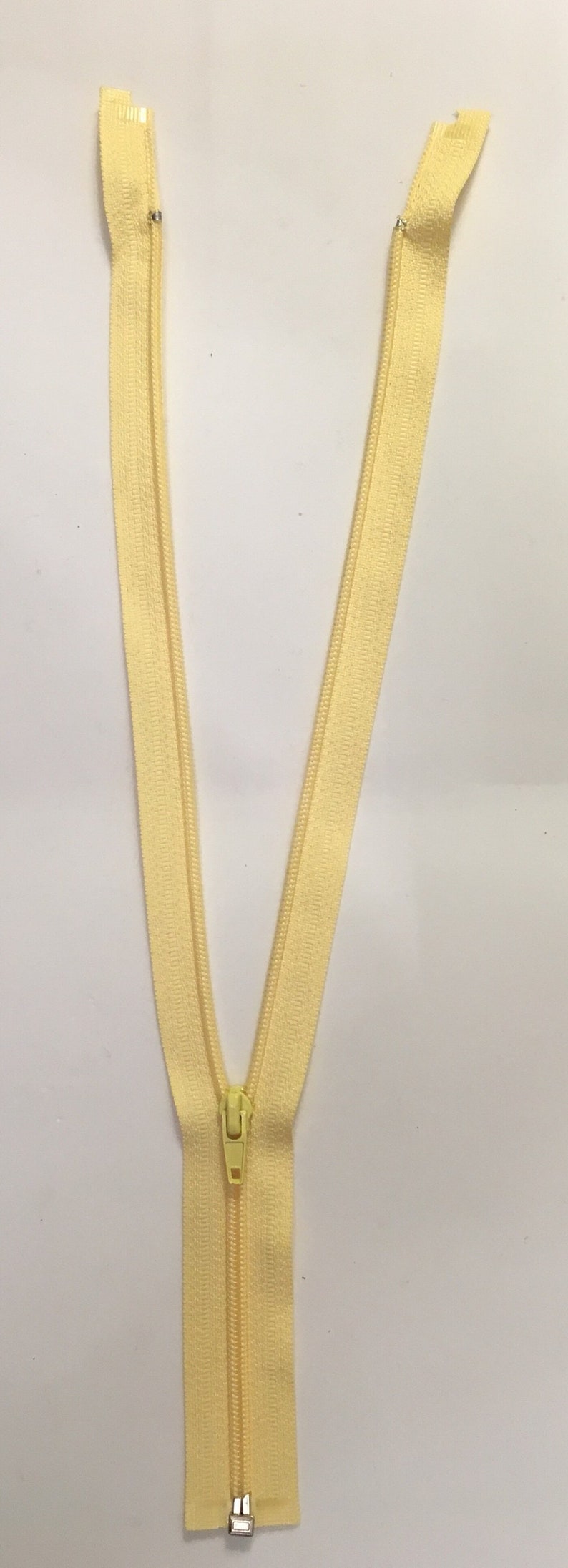 5 Separating Zippers 13 Inch Light Yellow Nylon Coil - Etsy