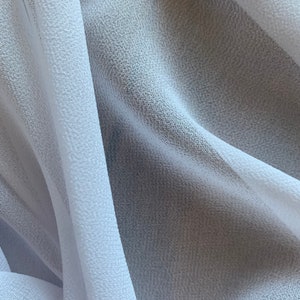 Ivory Crepe Chiffon Crepe Chiffon Fabric by the Yard Chiffon Fabric ...