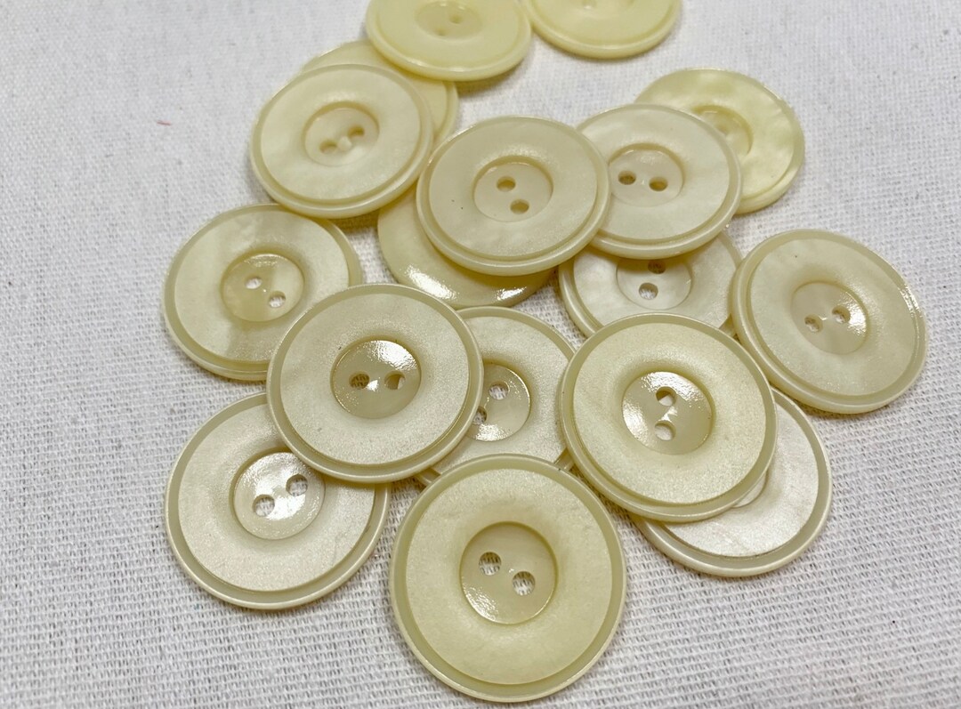 Large Ivory Button Sewing Buttons 1 1/8” Sewing Button 6 Buttons Sew ...
